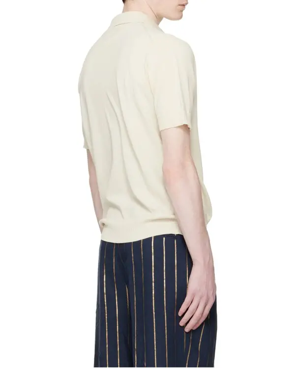 VIVIENNE WESTWOOD Button-front Knit Polo Shirt - White