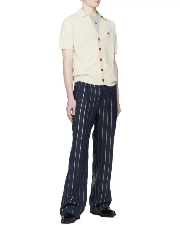 VIVIENNE WESTWOOD Button-front Knit Polo Shirt - White