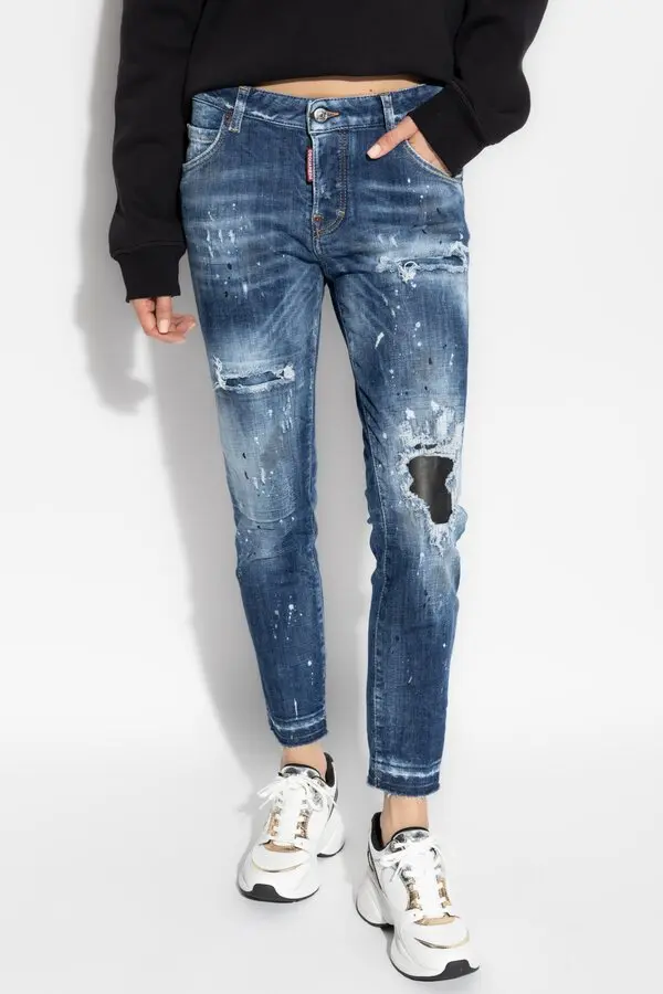 Dsquared2 Distressed Skinny Jeans - Blue