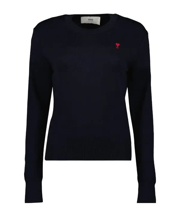 Ami De Coeur Knitted Sweater - Navy Blue