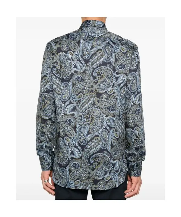 Etro Paisley Printed Curved Hem Shirt