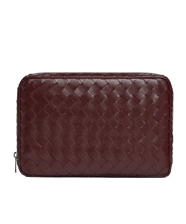 Bottega Veneta Medium Zipped Organizing Pouch - Madder Brown