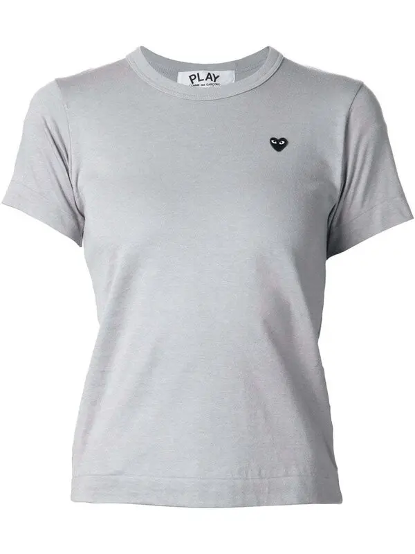 Play Comme Des Garcon Embroidered Heart T-shirt - Gray