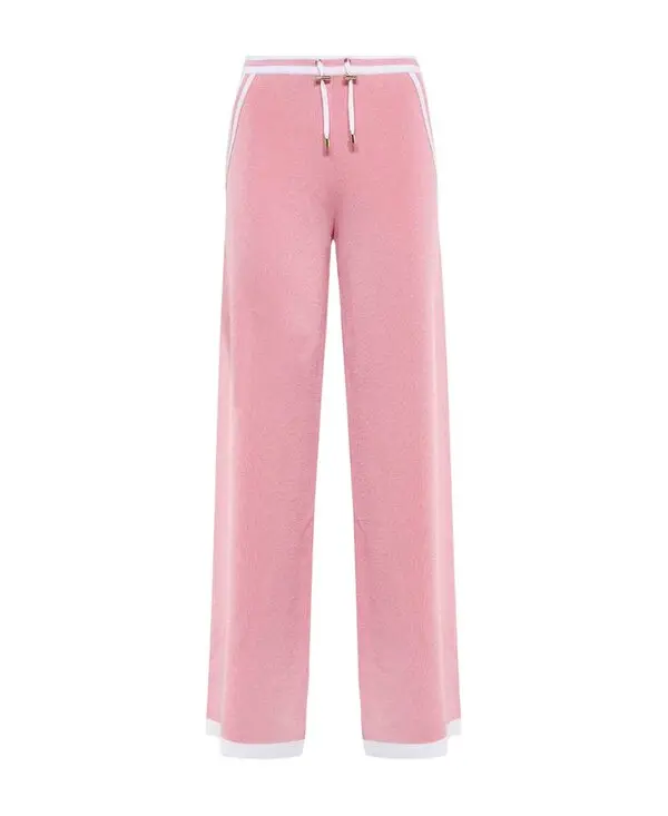 Balmain Wide Leg Knitted Trousers - Pink