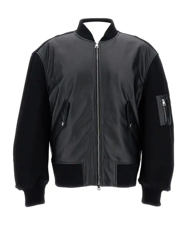 Givenchy Leather-paneled Bomber Jacket