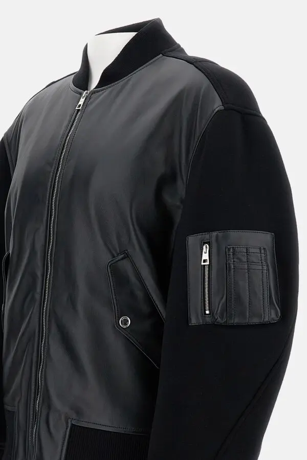 Givenchy Leather-paneled Bomber Jacket