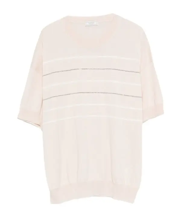 Peserico Striped Short-sleeve T-shirt - White