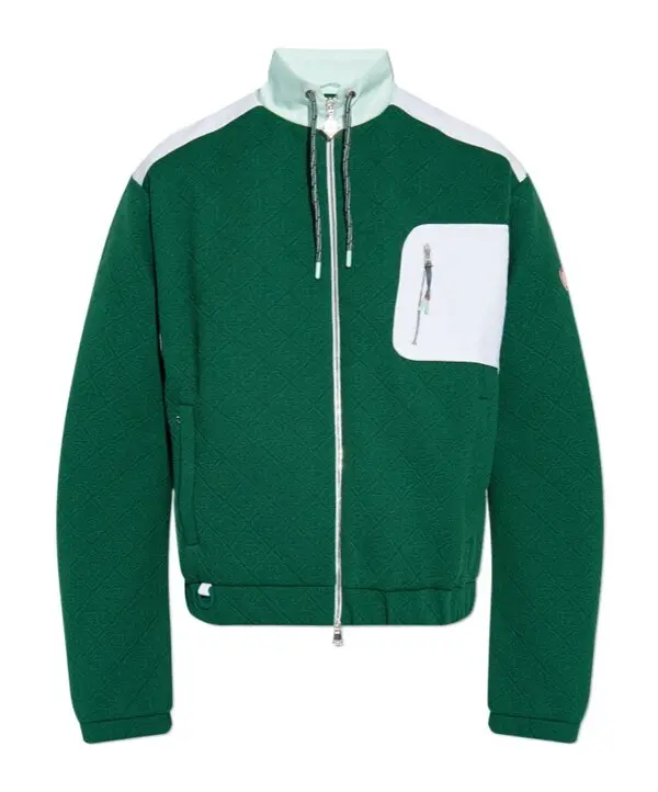 Casablanca Textured Zip Sweatshirt - Green