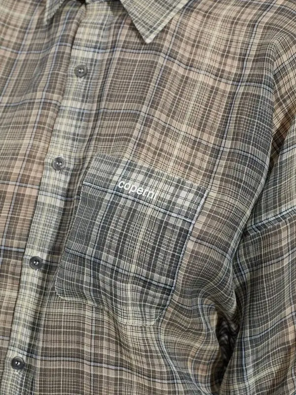 Coperni Plaid Drawstring-waist Shirt