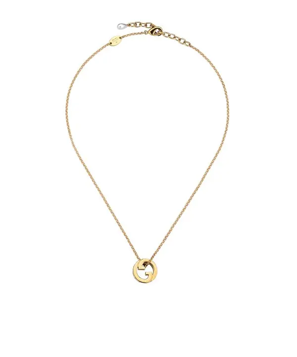 Gucci Blondie Crystal Pendant Necklace - Light Gold