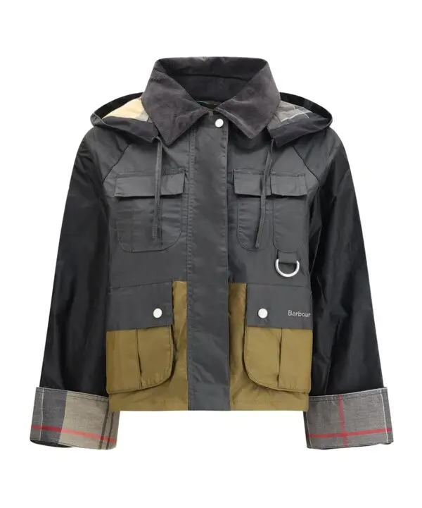 Barbour Liza Hooded Wax Jacket - Black