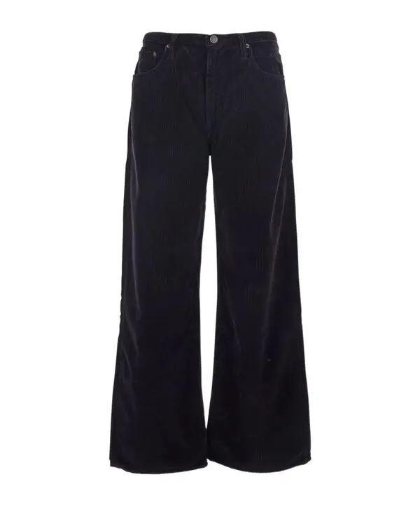 AGOLDE Wide-leg Corduroy Pants - Black