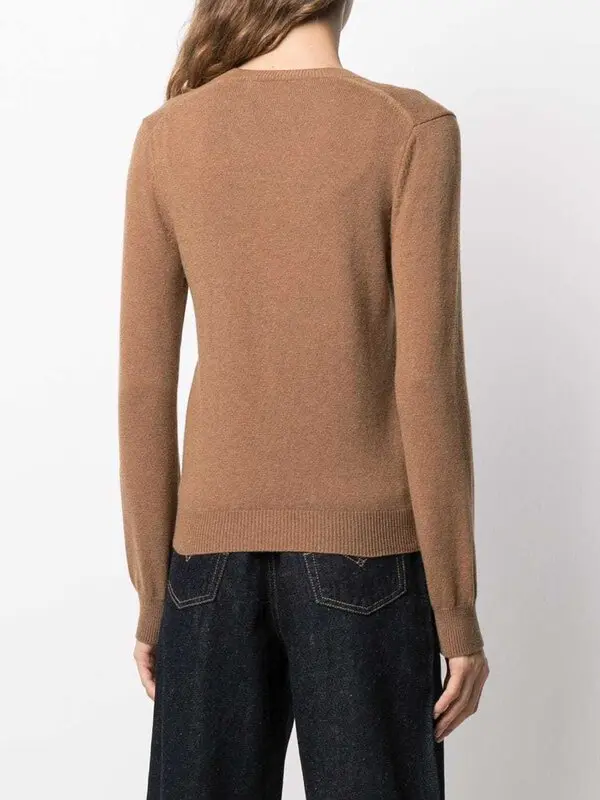 Play Comme Des Garcon Embroidered Logo Jumper - Brown