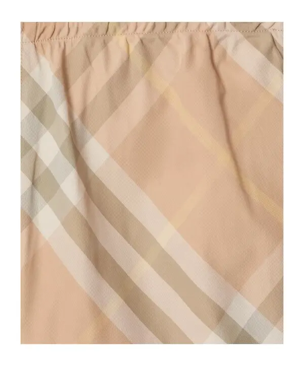 Burberry Checked Elasticated-waistband Swim Shorts