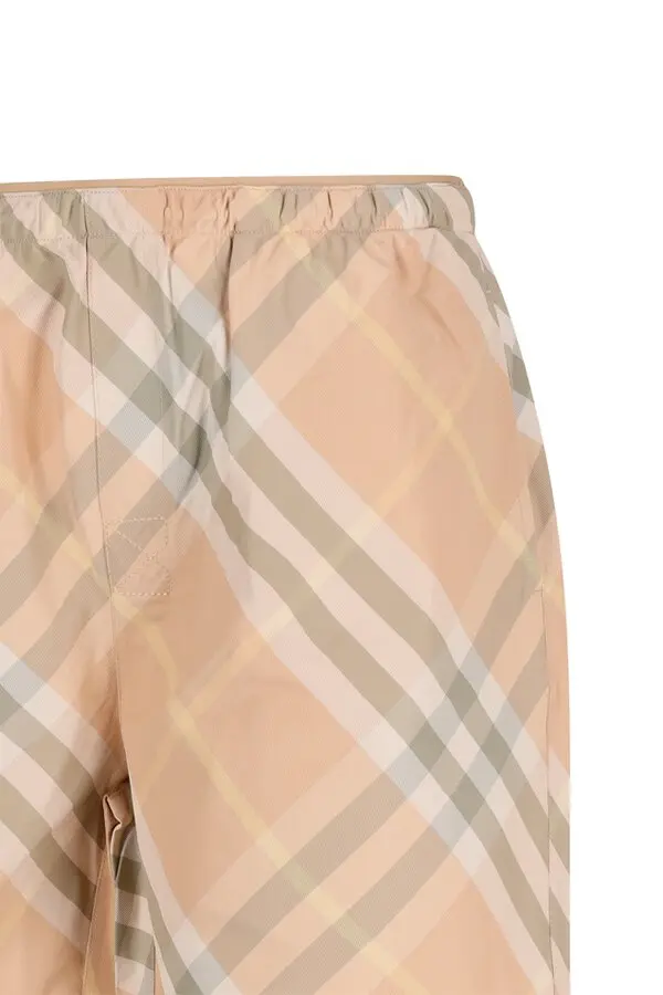 Burberry Checked Elasticated-waistband Swim Shorts