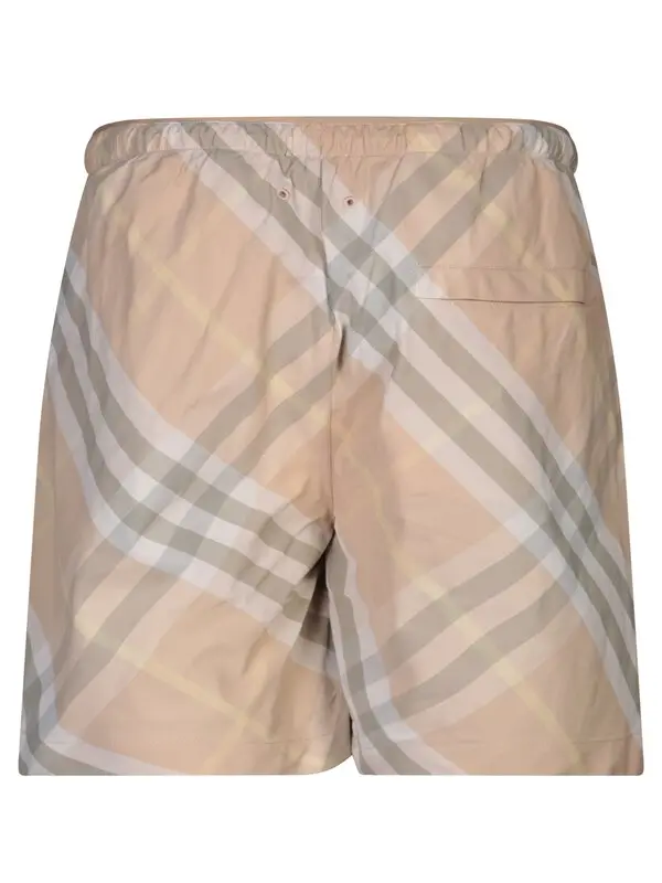 Burberry Checked Elasticated-waistband Swim Shorts