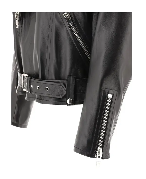 Celine Biker Jacket In Soft Lambskin