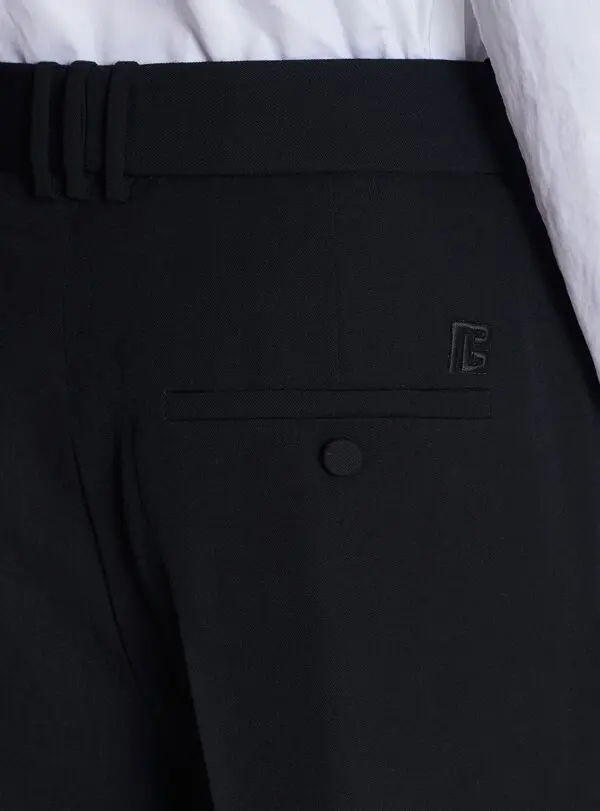 Balmain Grain De Poudre Pleated Bermuda Shorts