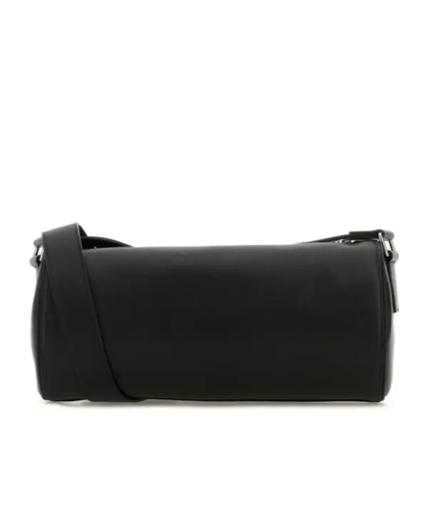 Alexander McQueen Logo Printed Roller Shoulder Bag - Black