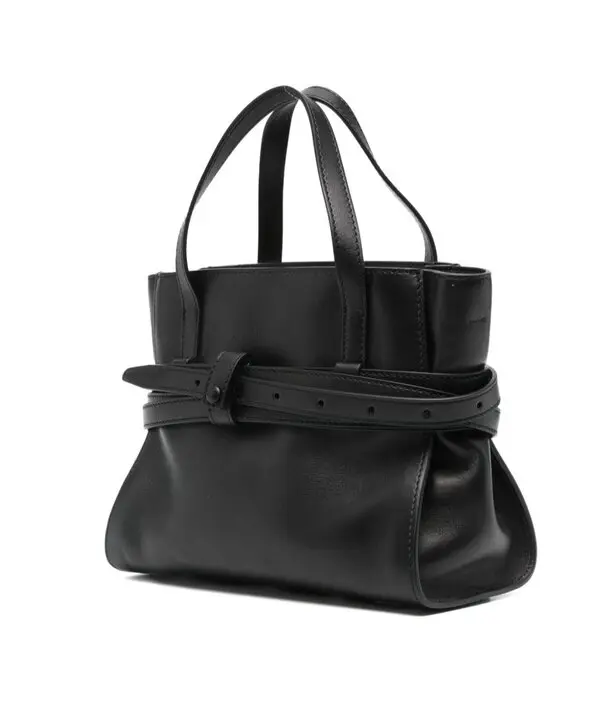 Moschino Belted Top Handle Tote Bag - Black
