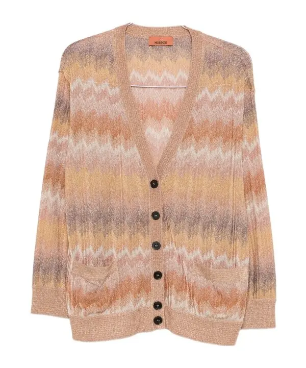 Missoni Lamé Oversized Cardigan - Nude