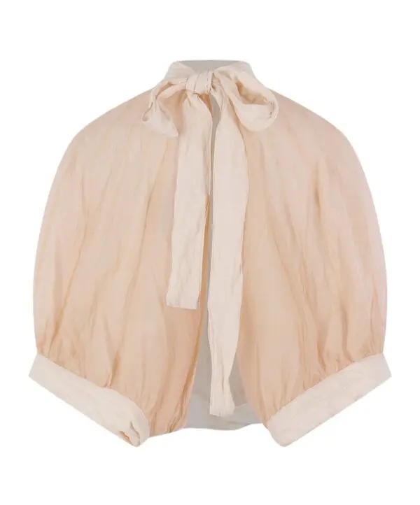 Comme Des Garçons Tao Tie-neck Curved Top