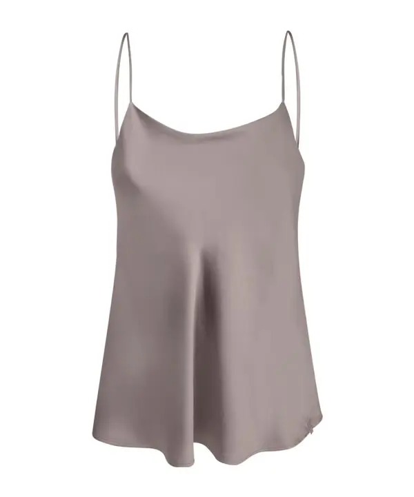Herno Spaghetti Straps Satin Tank Top