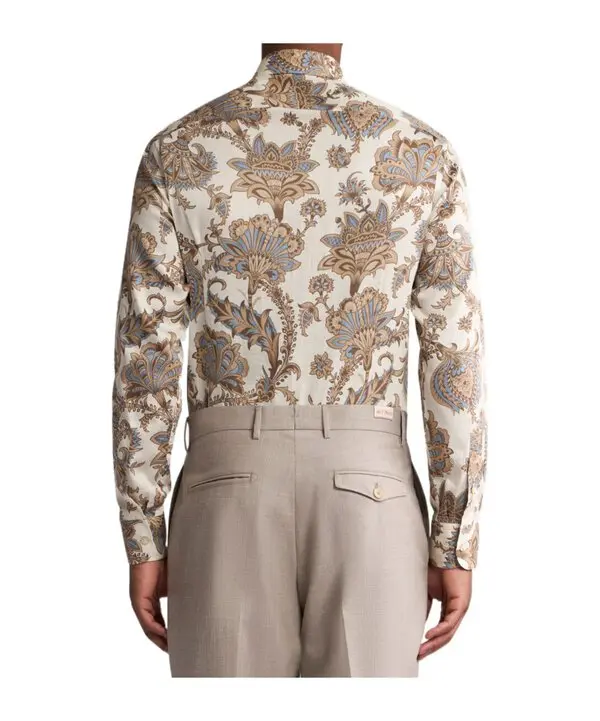 Etro Paisley-printed Curved Hem Shirt