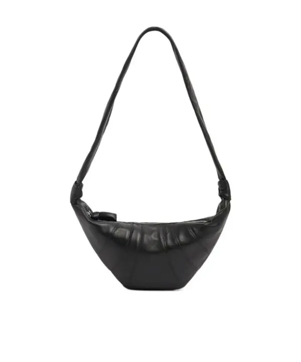 LEMAIRE Medium Croissant Nappa Leather Bag - Black