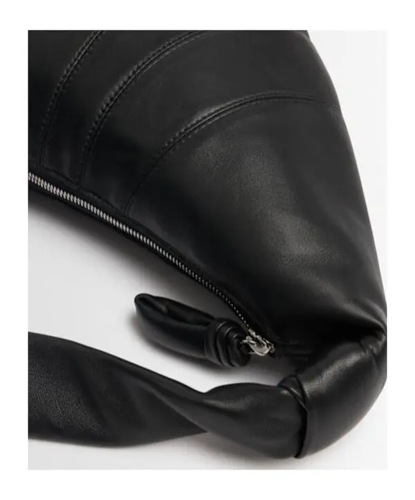 LEMAIRE Medium Croissant Nappa Leather Bag - Black