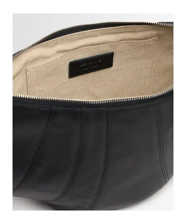 LEMAIRE Medium Croissant Nappa Leather Bag - Black
