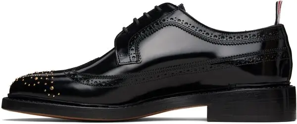 Thom Browne Classic Longwing Lace-up Brogues With Stud Detailing - Black