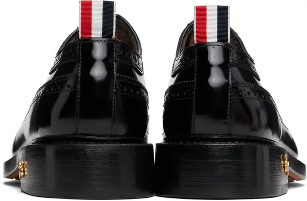 Thom Browne Classic Longwing Lace-up Brogues With Stud Detailing - Black