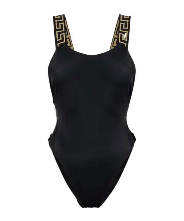 Versace Greca One Piece Swimsuit - Black