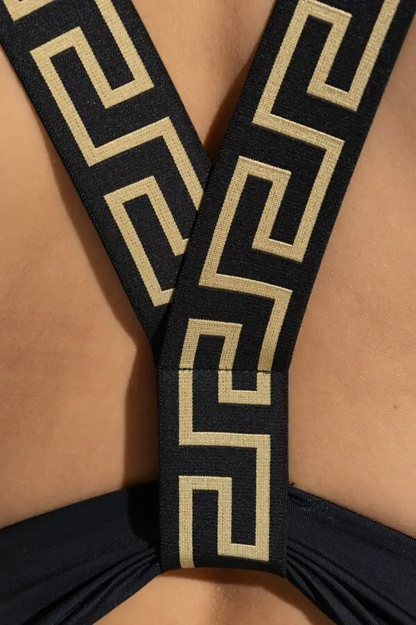 Versace Greca One Piece Swimsuit - Black