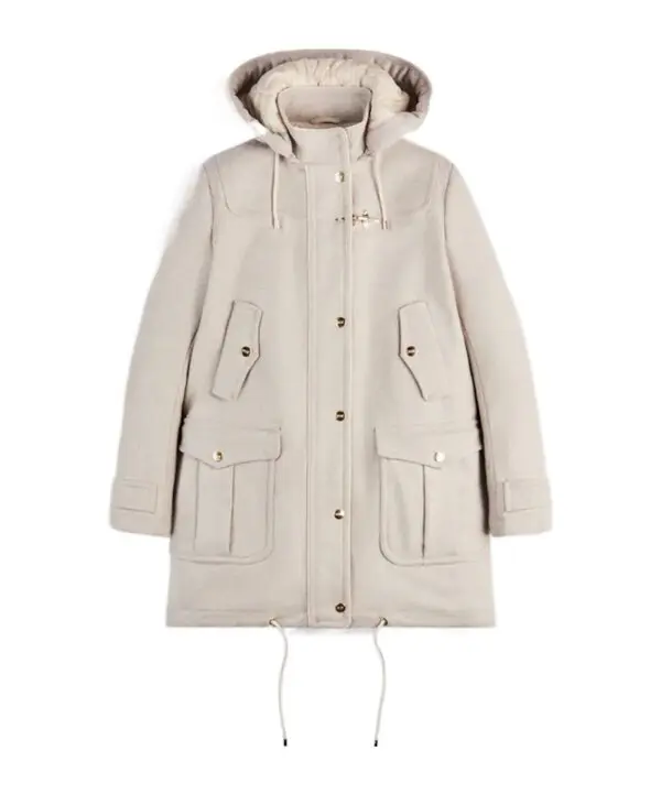 FAY Quilted Wool-blend Parka With Removable Hood