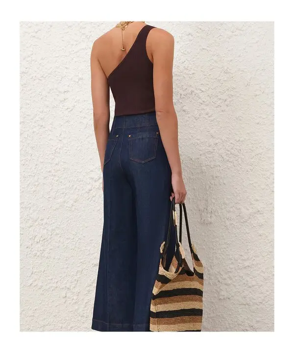 Zimmermann Daylight One Shoulder Top - Plum