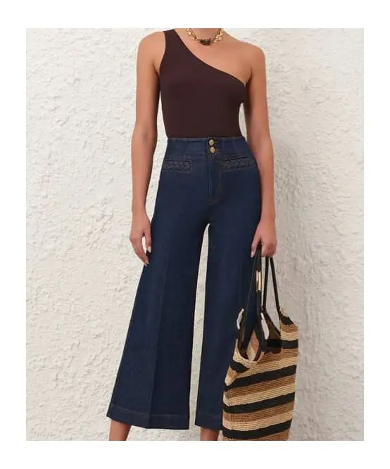 Zimmermann Daylight One Shoulder Top - Plum