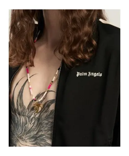 Palm Angels Logo Printed Zipped Track Jacket - Black