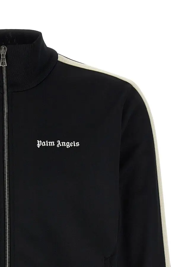 Palm Angels Logo Printed Zipped Track Jacket