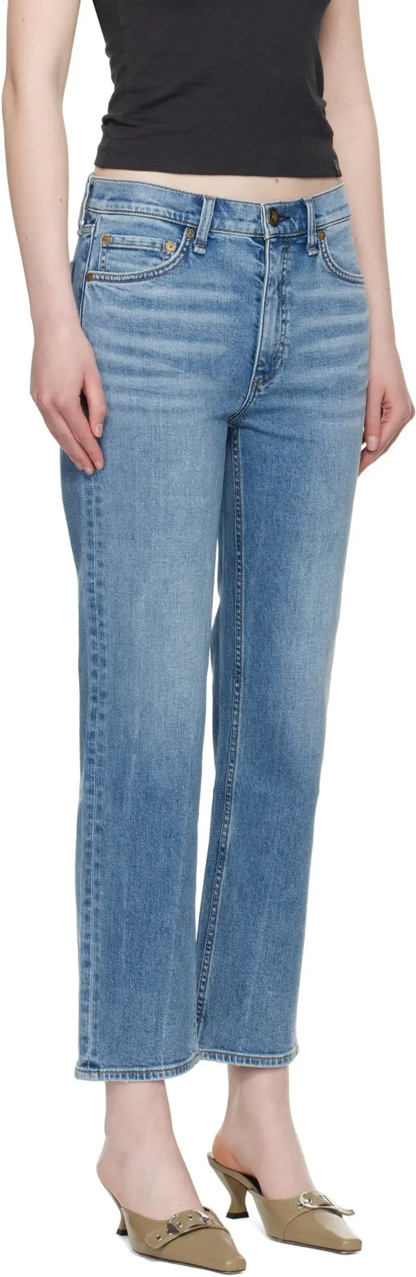 RAG  BONE Rag & Bone "the Bella" Straight Leg Denim Trousers