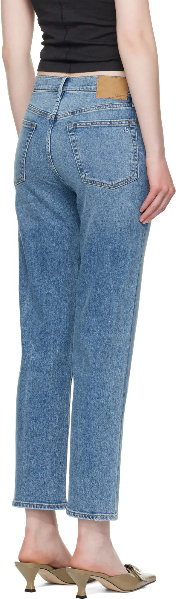 RAG  BONE Rag & Bone "the Bella" Straight Leg Denim Trousers