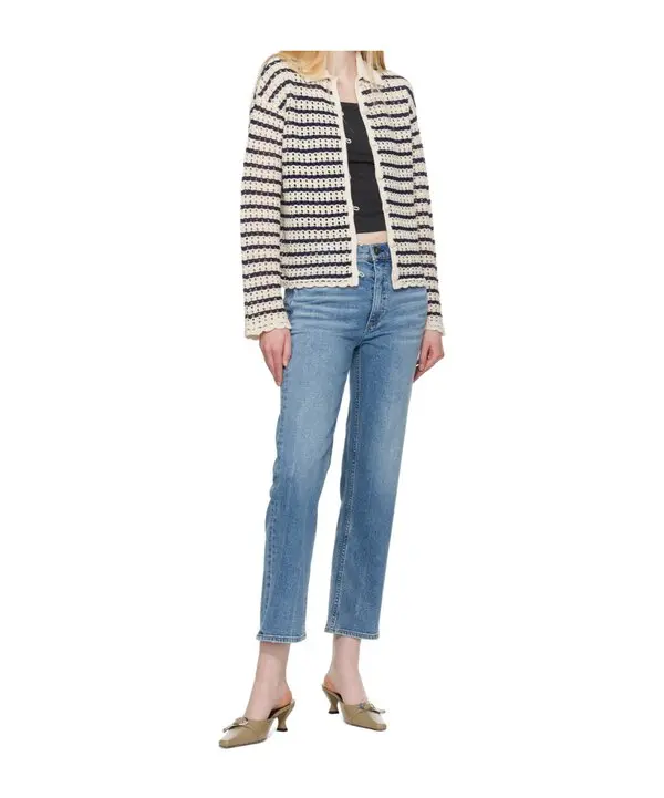 RAG  BONE Rag & Bone "the Bella" Straight Leg Denim Trousers
