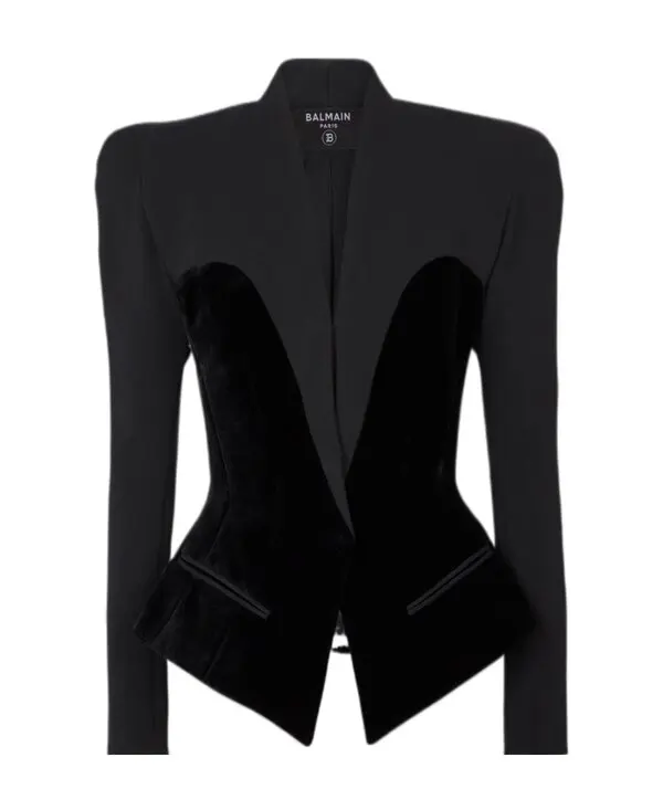 Balmain Slim-fitting Bustier Jacket - Black