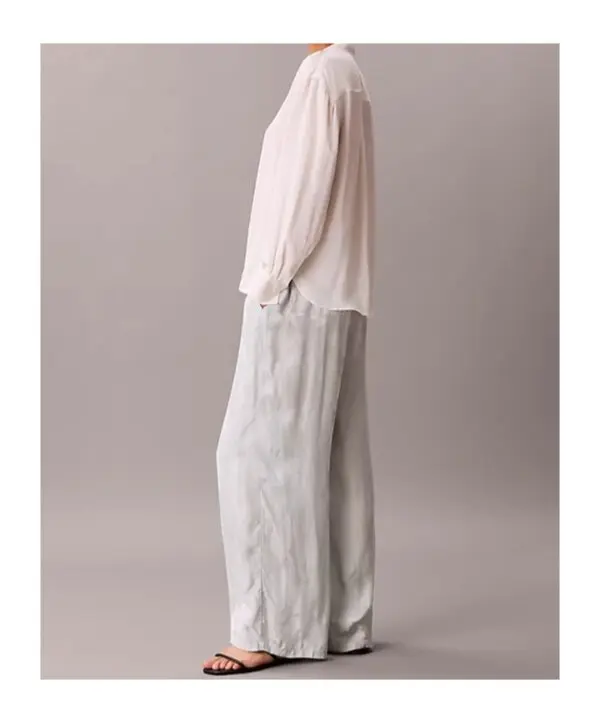 Calvin Klein Elastic Waist Wide-leg Pants