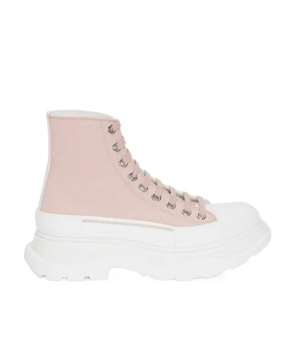 Alexander McQueen Tread Slick Lace-up High-top Sneakers - Pink