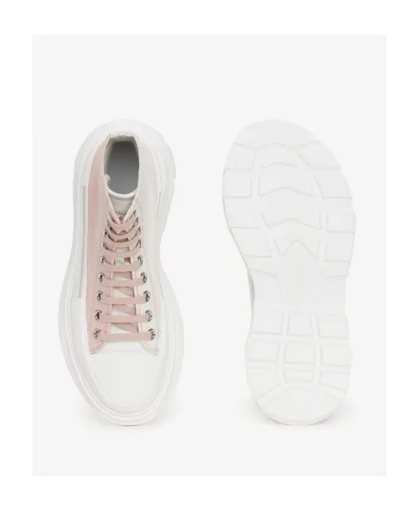 Alexander McQueen Tread Slick Lace-up High-top Sneakers - Pink
