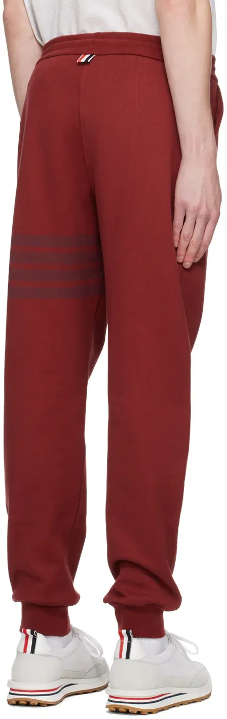 Thom Browne 4-bar Stripe Track Pants - Red
