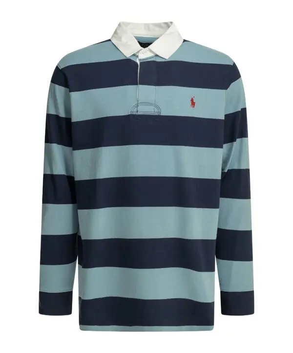 Polo Ralph Lauren Rugby Stripe Long Sleeve Polo Shirt - Green