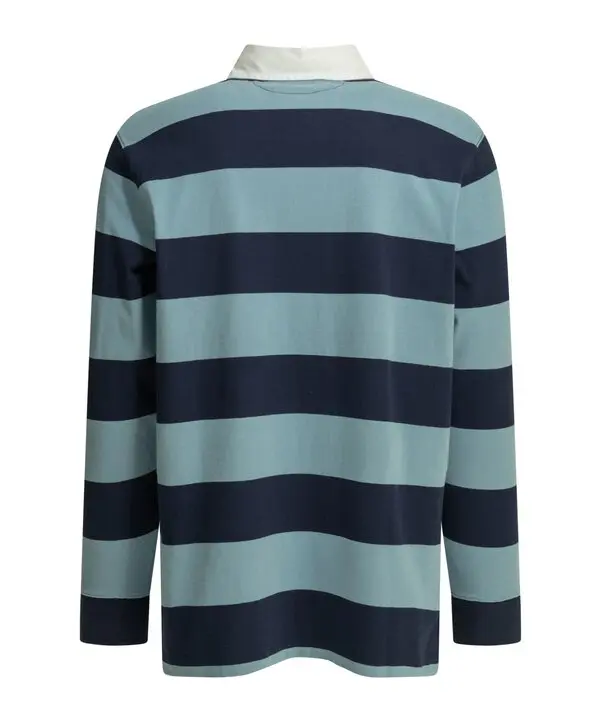 Polo Ralph Lauren Rugby Stripe Long Sleeve Polo Shirt - Green